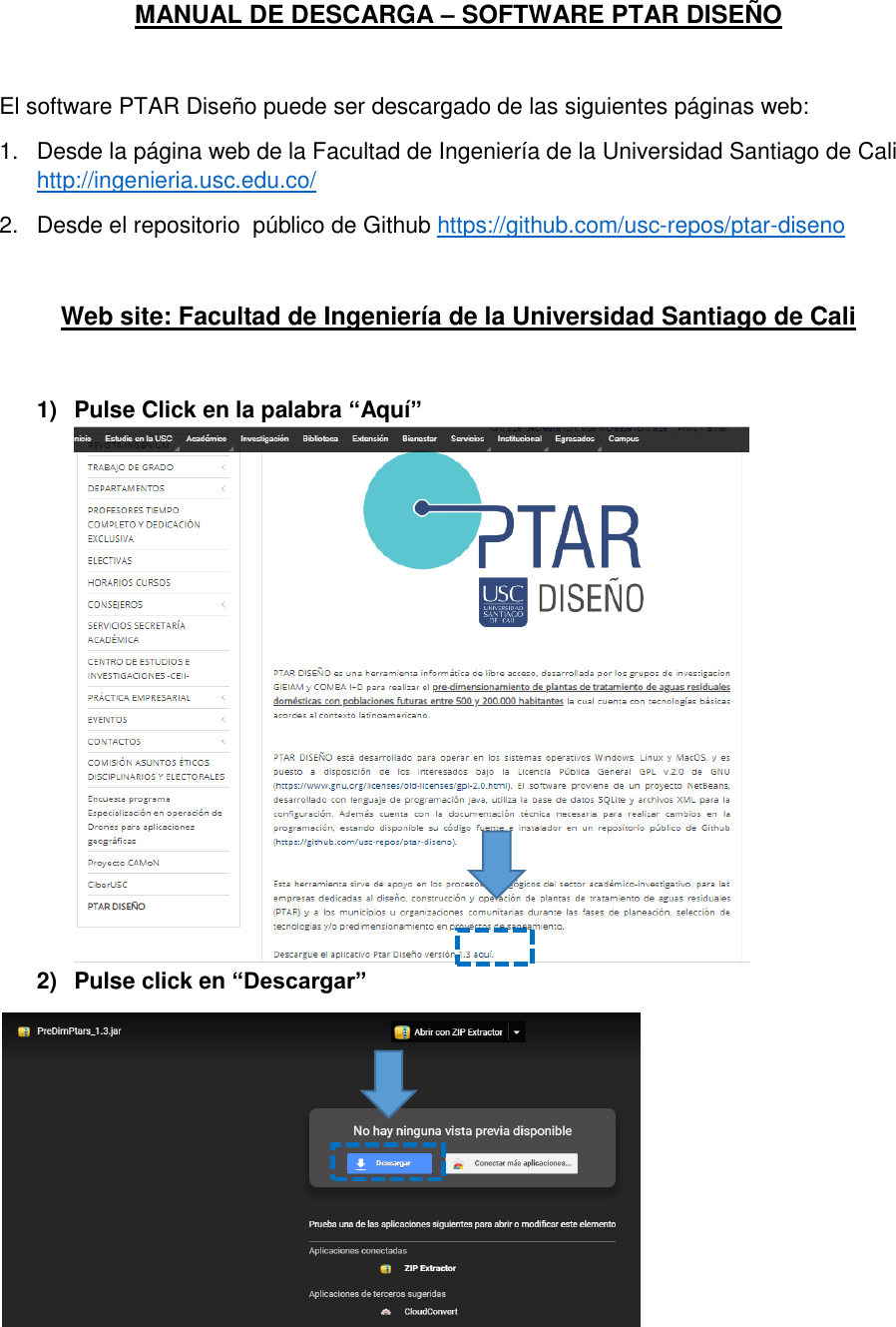Manual De Descarga PTAR Diseño