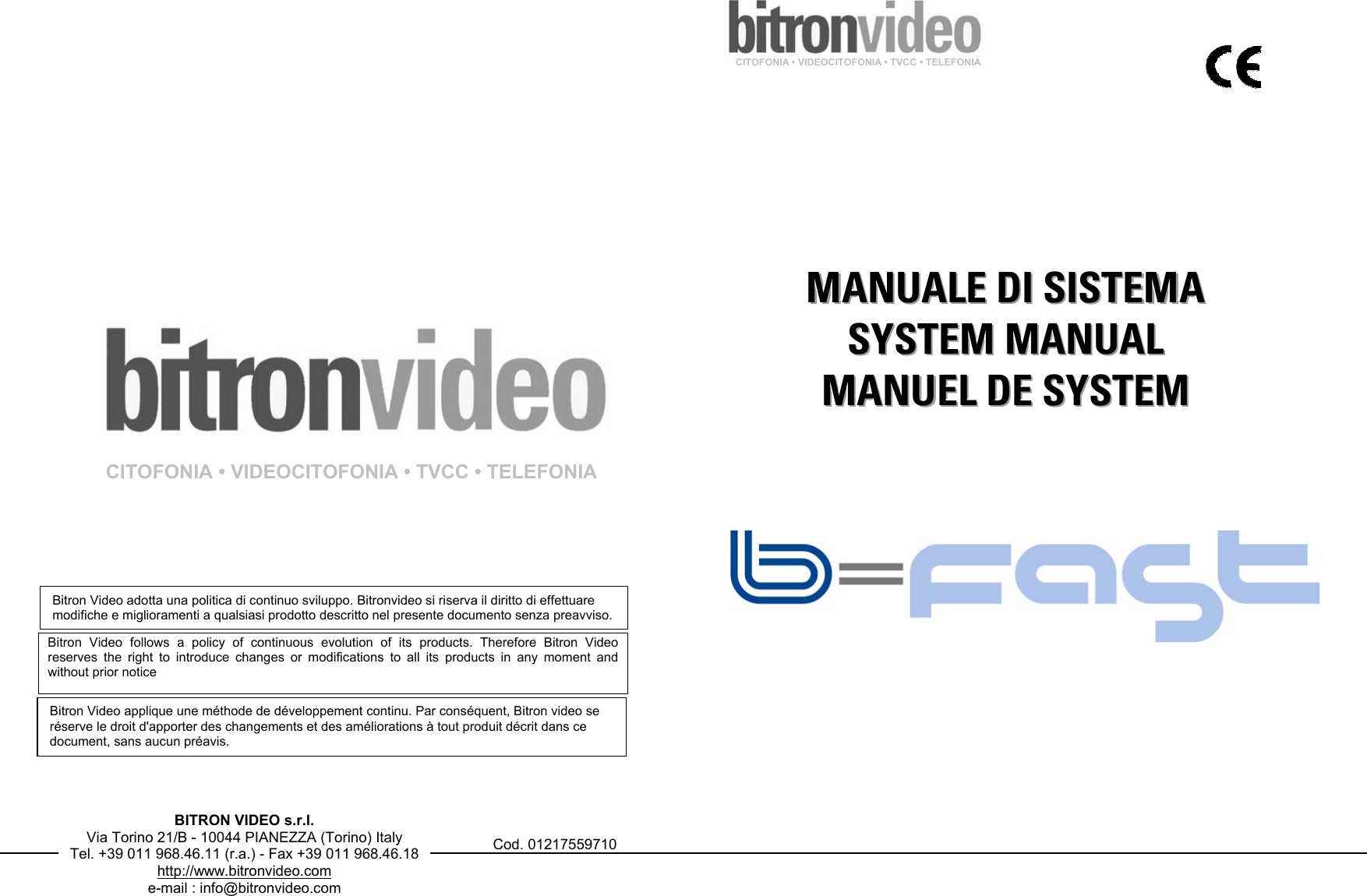 Libretto Di Sistema Bfast 175597.10_20.07.06 Manualb fast