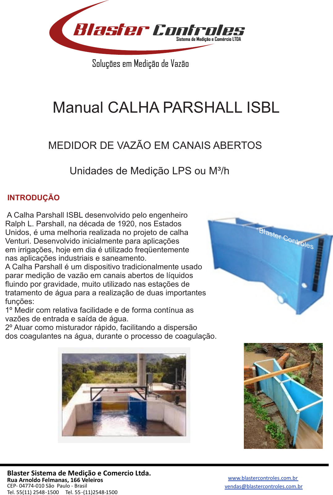 Manual De Montagem ISBL calha parshall