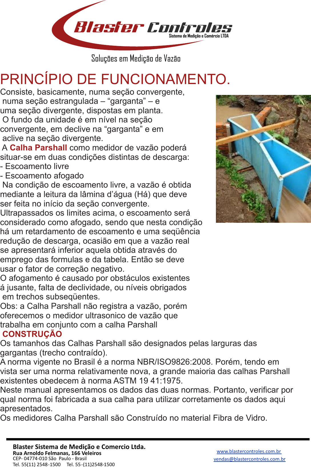 Manual De Montagem ISBL calha parshall