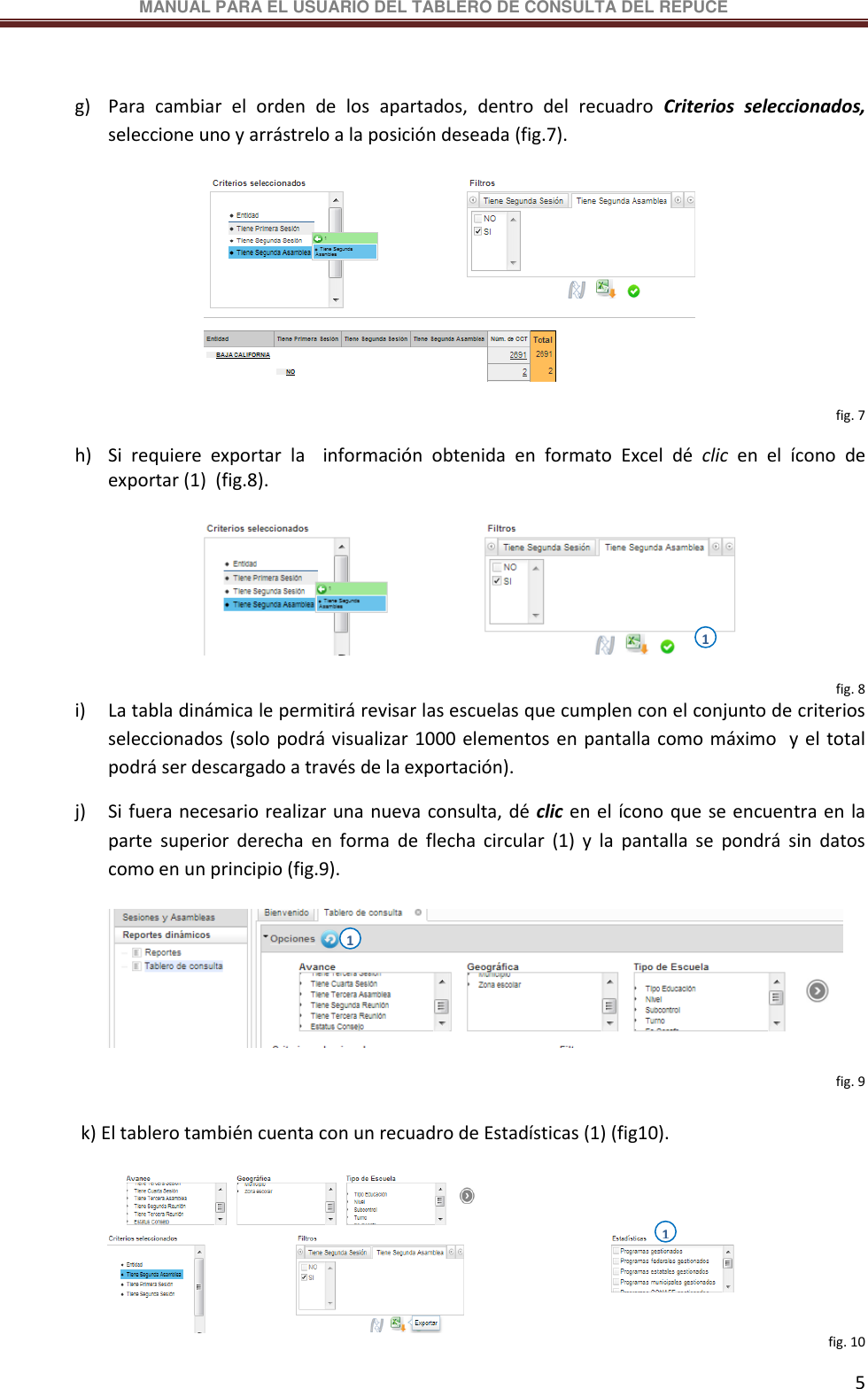 MANUAL PARA EL USUARIO DEL TABLERO DE CONSULTA REPUCE Interno