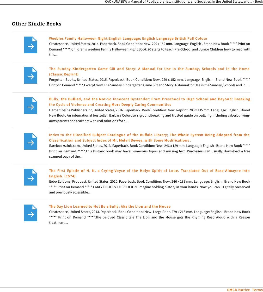 Book / Manual Of Public Libraries, Institutions, And Societies: In The ...