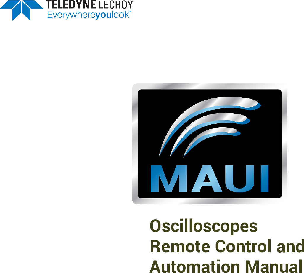 MAUI Oscilloscopes Remote Control Manual and automation