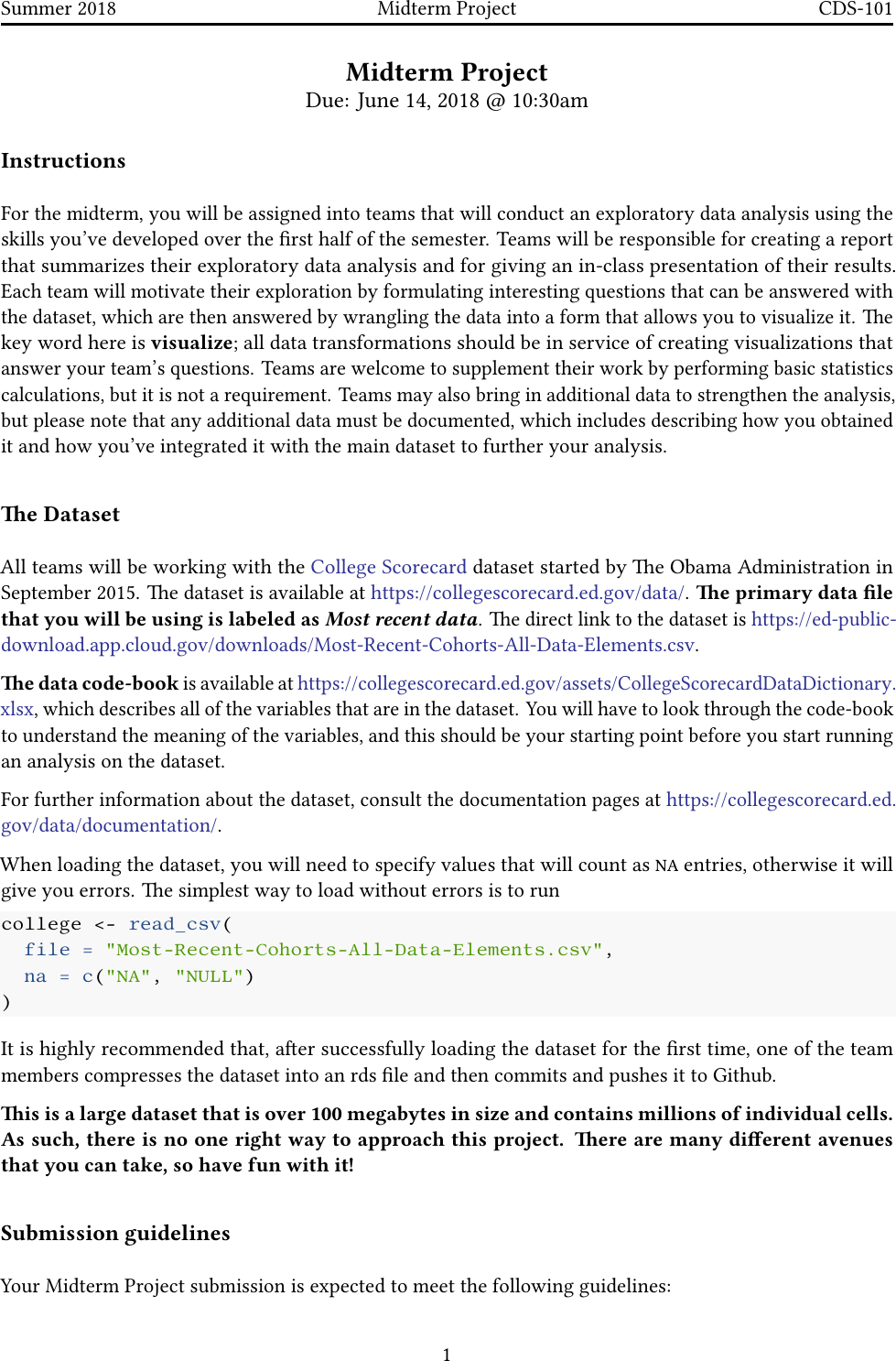 Midterm Project Instructions