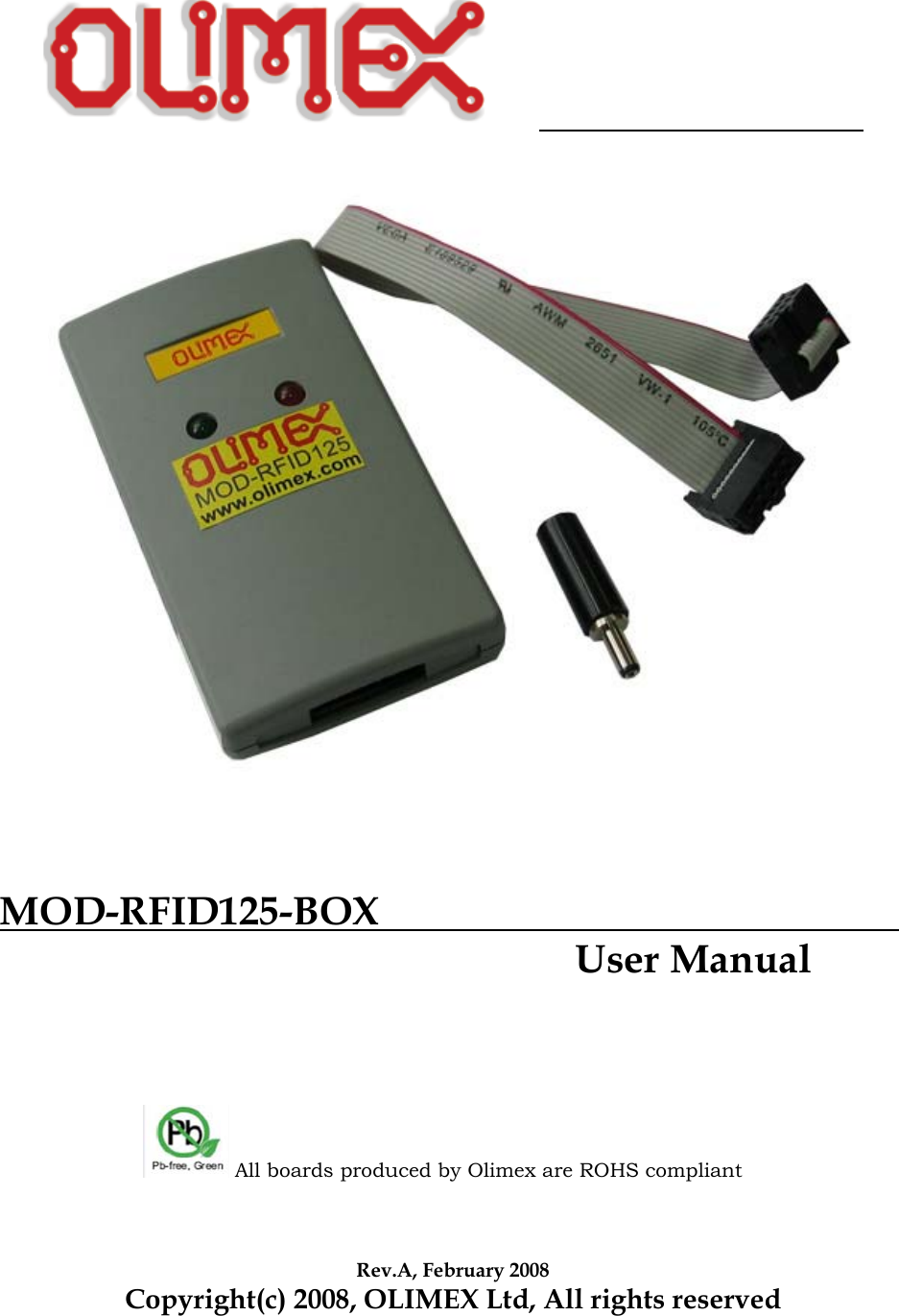 MOD RFID125 BOX Rfid Reader 125 KHz