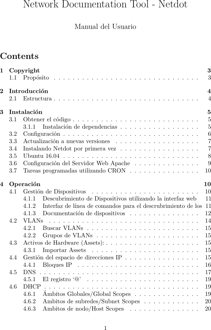Network Ation Tool Netdot manual es