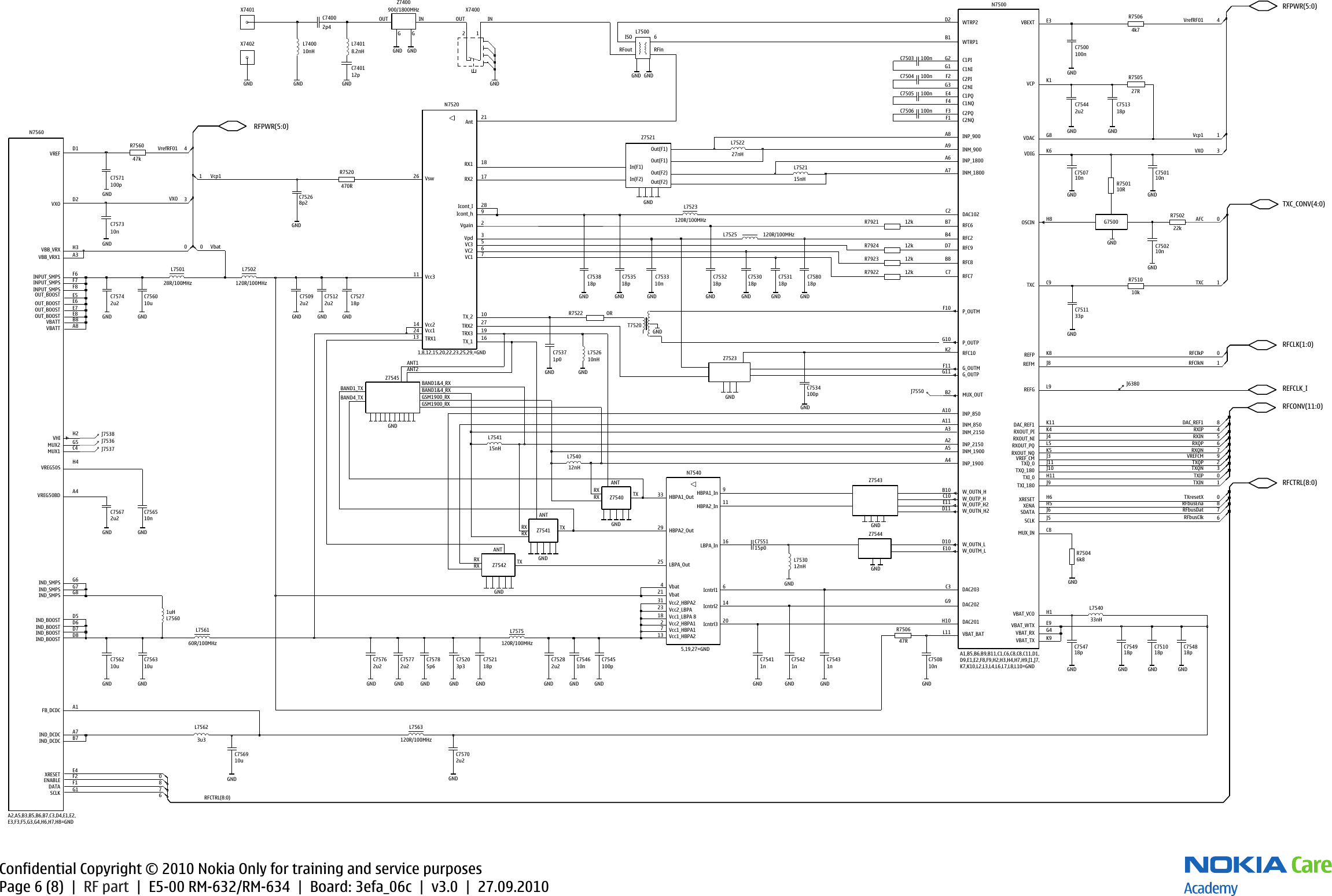 Nokia E5 00 RM 632 634 Service Schematics V3