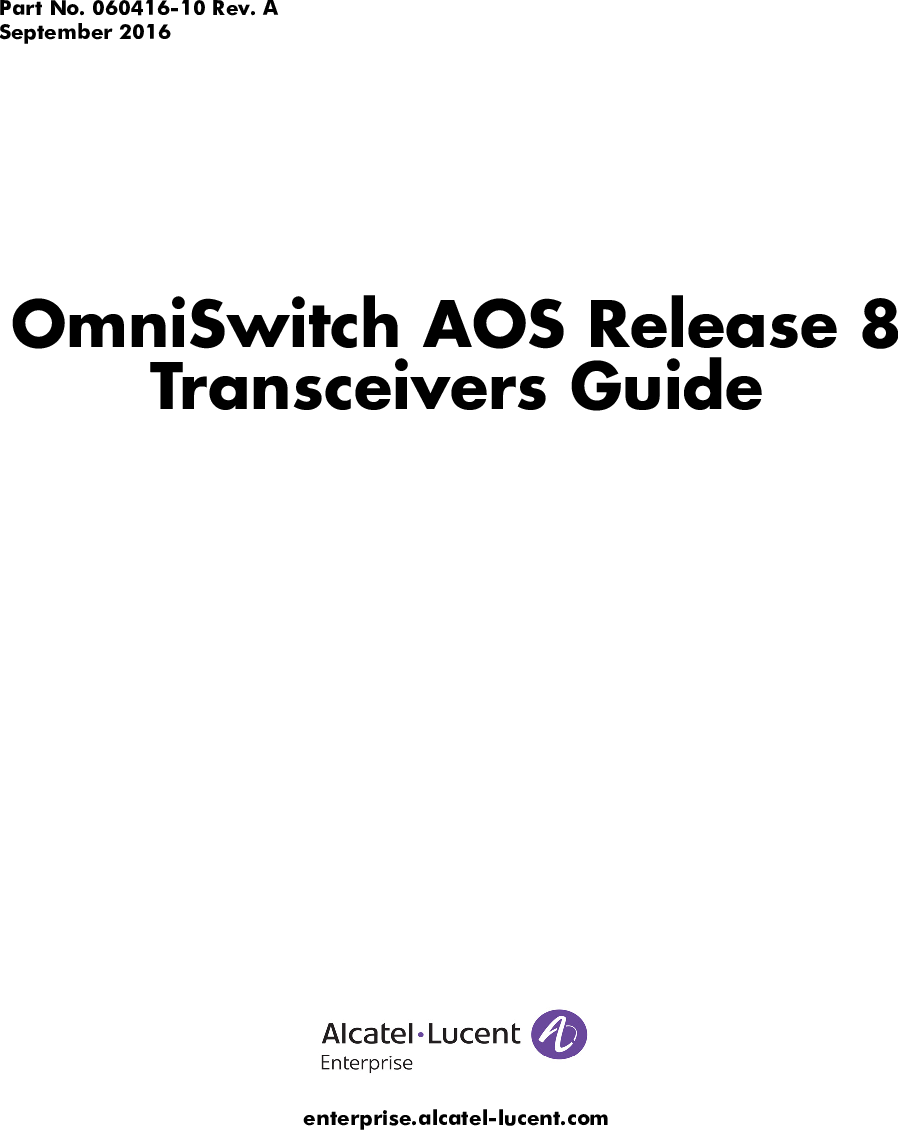Omniswitch Transceivers Guide at Steven Obrien blog