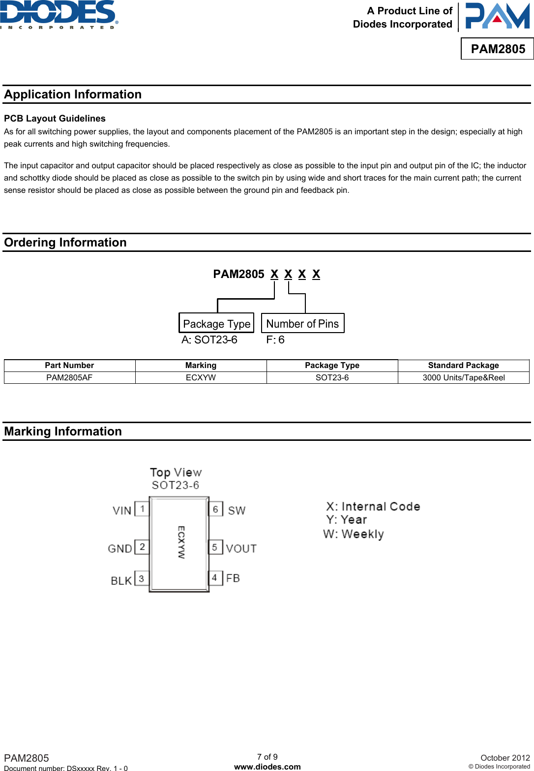 PAM2805 Datasheet. Www.s manuals.com. Diodes