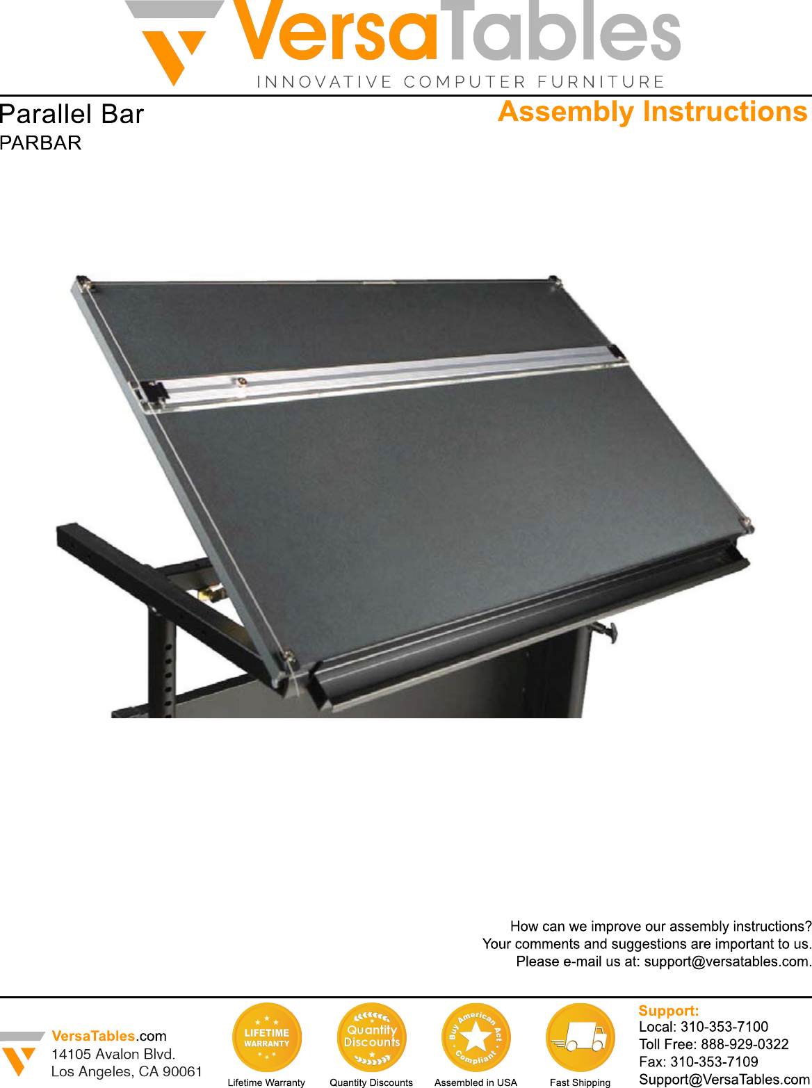 Parbar series instructions