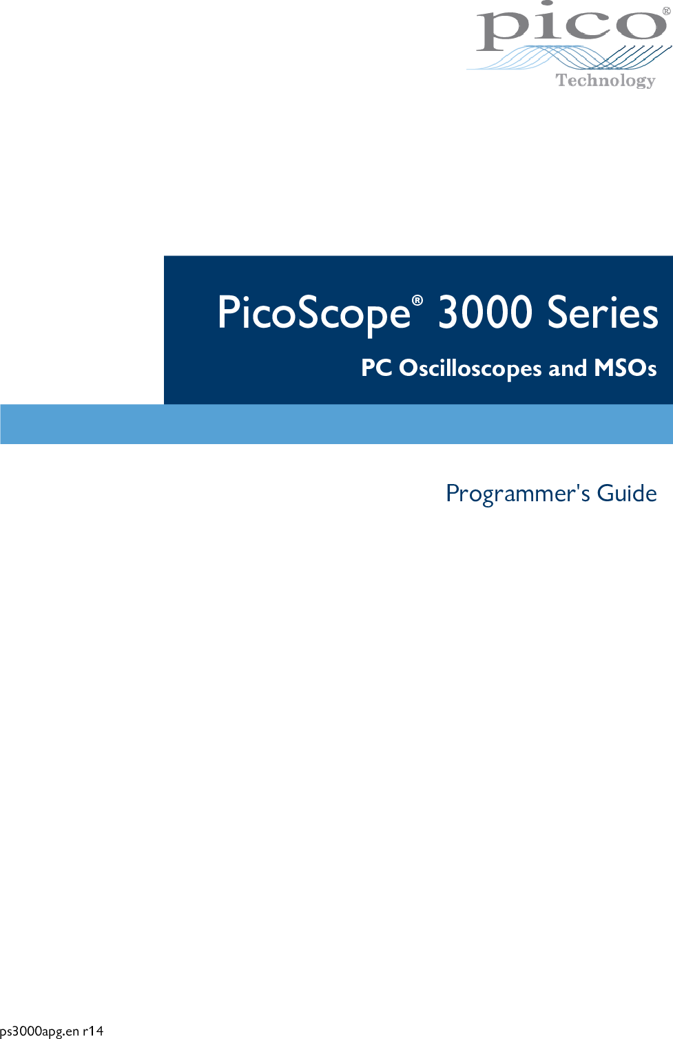 PicoScope 3000 Series (A API) Programmer's Guide a api programmers
