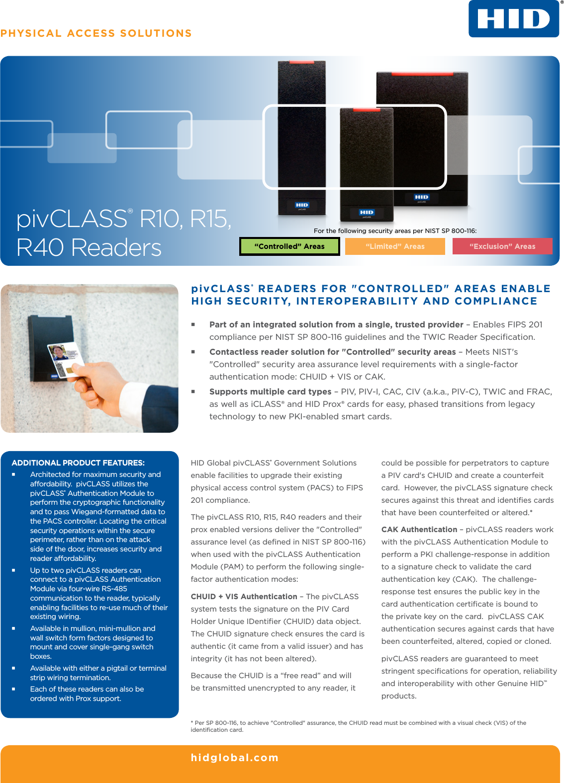 Pivclass fips controlled readers ds en