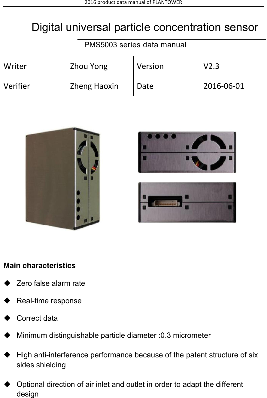 Plantower pms5003 manual V2 3