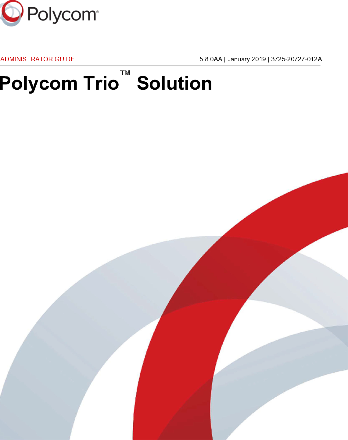 UC Software 5.8.0AA For Polycom Trio Solution Administrator Guide Admin