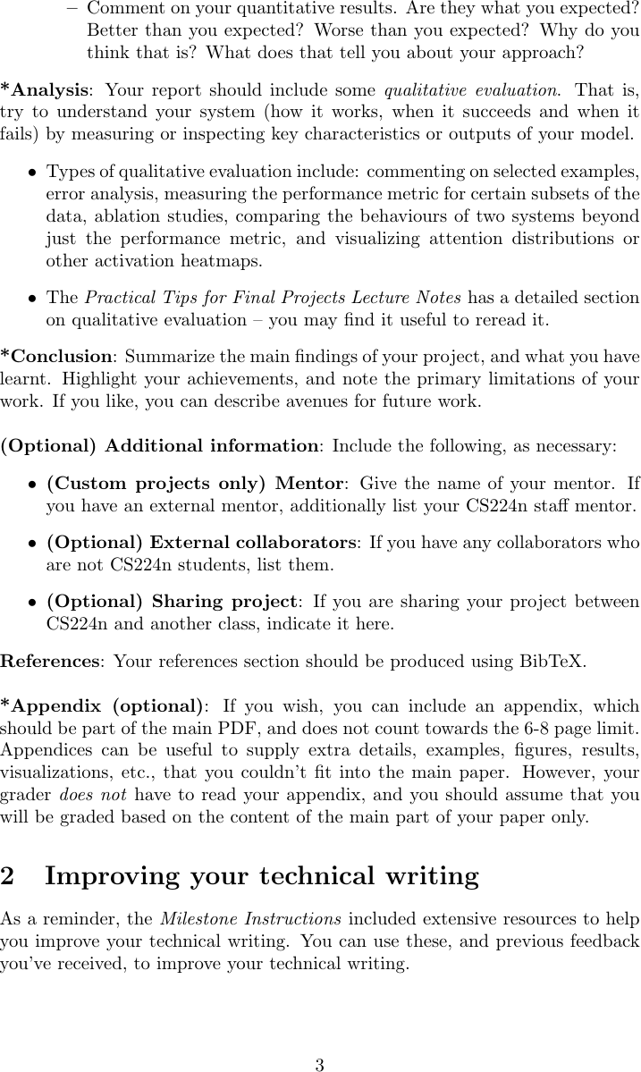 Project report instructions