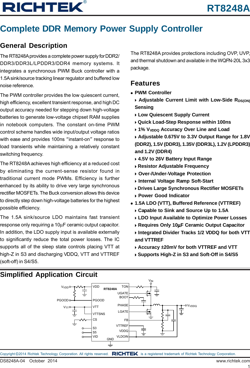 RT8248A Datasheet. Www.s manuals.com. R04 Richtek