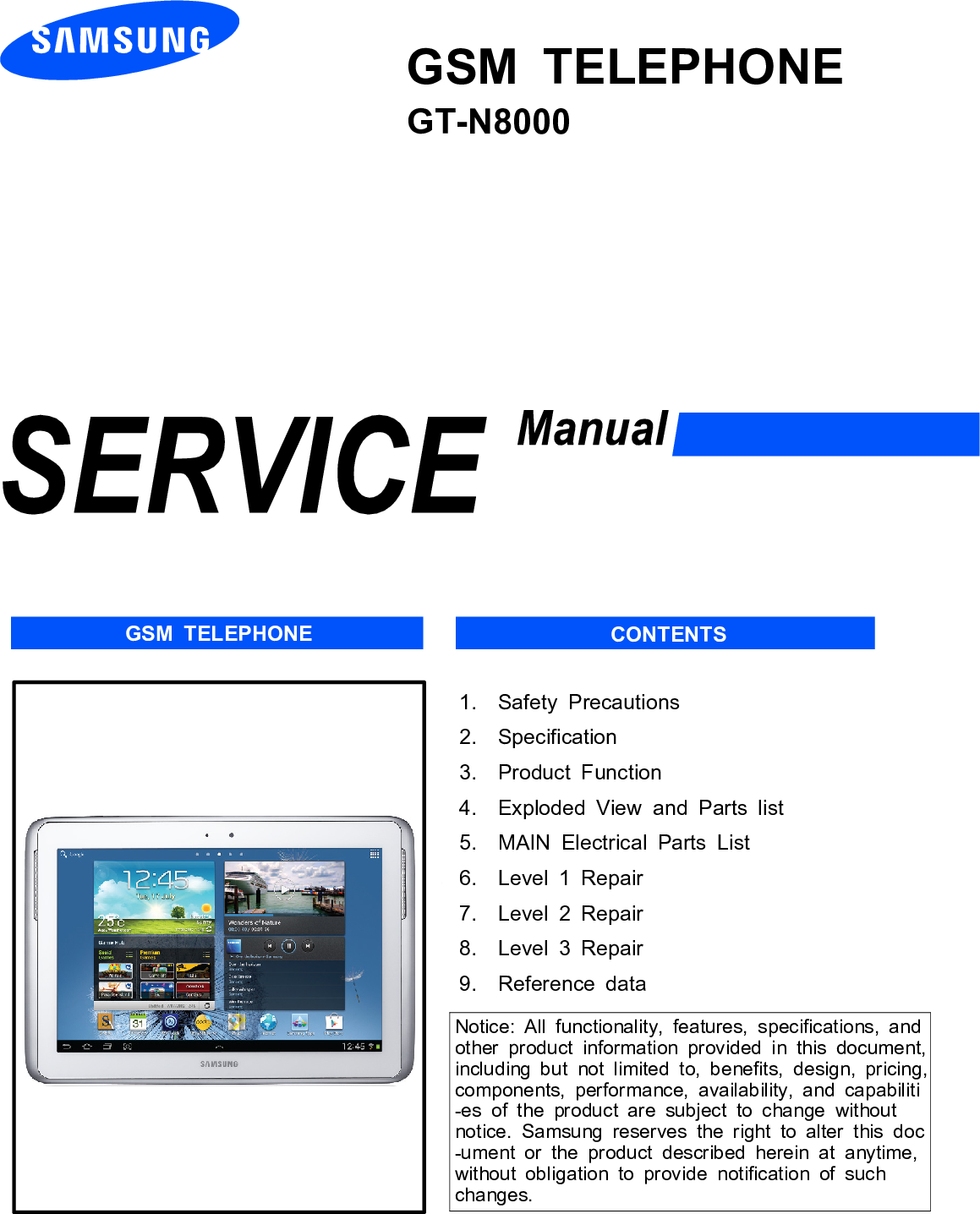 Samsung GT N8000 Service Manual. Www.s manuals.com. Manual R1.0