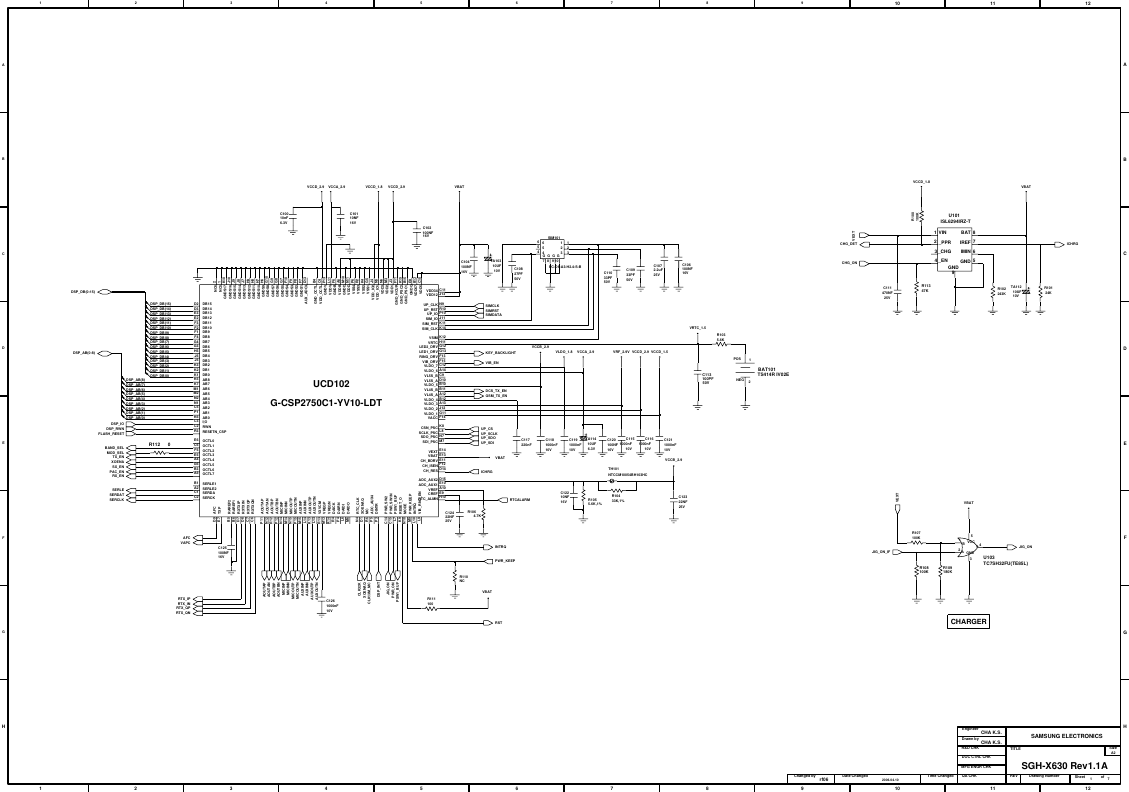 Samsung SGH X630 Schematics. Www.s manuals.com. Rev1.1a Schematics