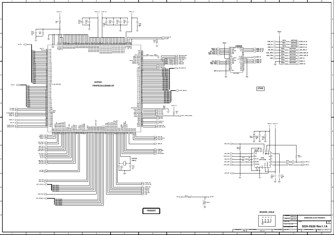 Samsung SGH X630 Schematics. Www.s manuals.com. Rev1.1a Schematics