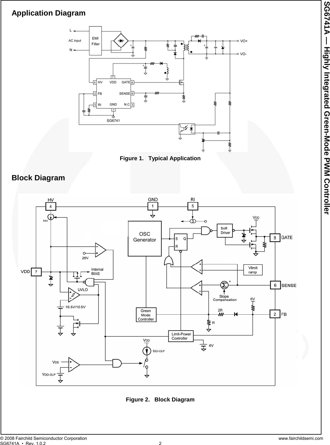 SG6741A — Highly Integrated Green Mode PWM Controller Fairchild