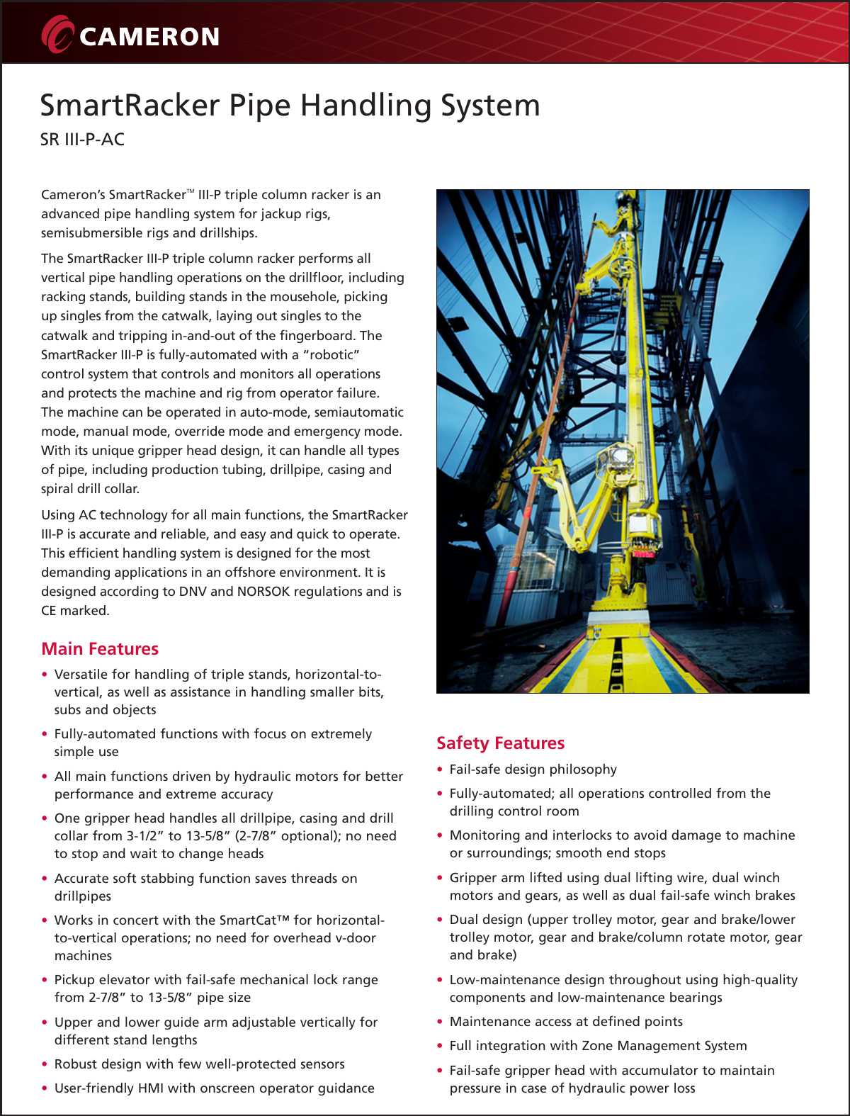 Smartracker pipe handling system sr iii p ac flyer
