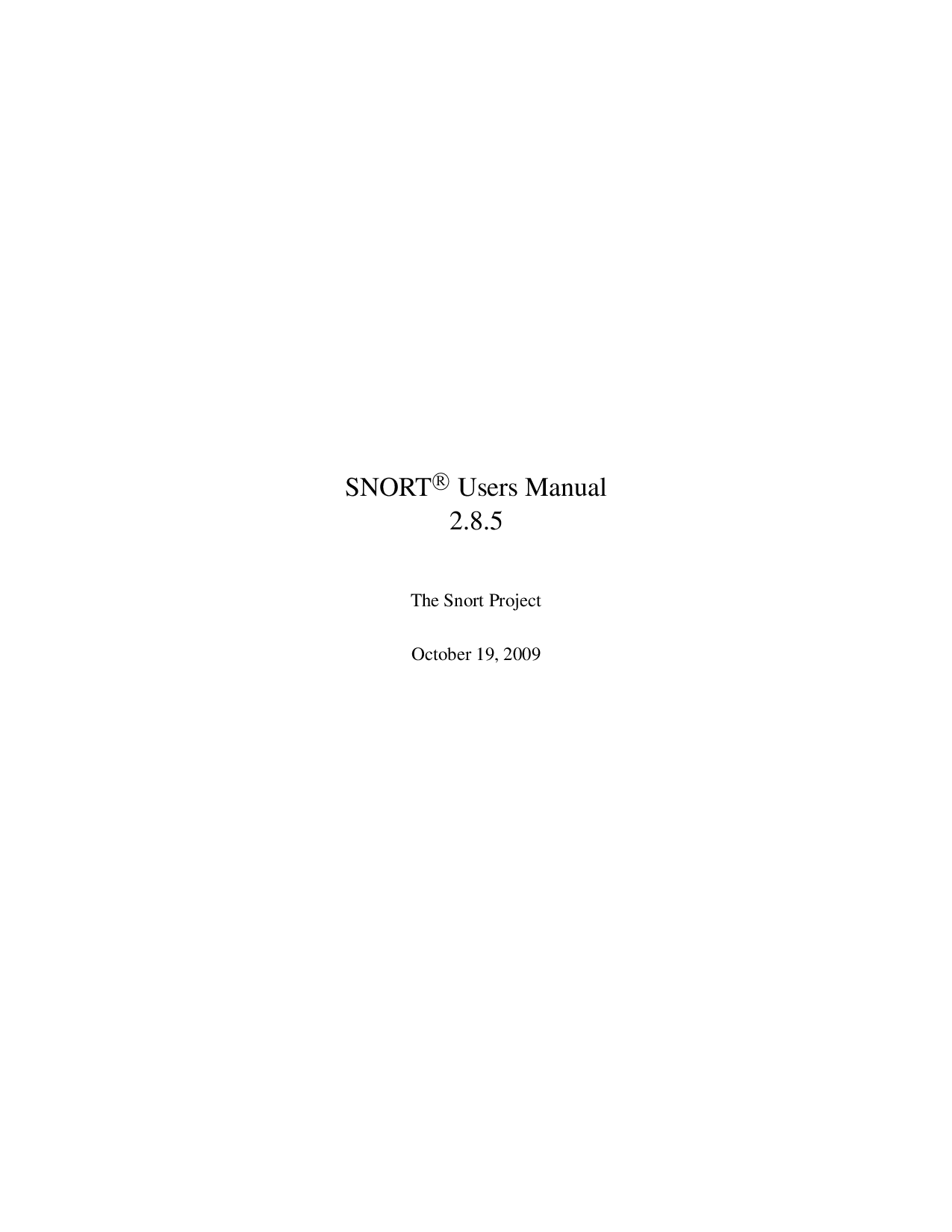 Snort Manual