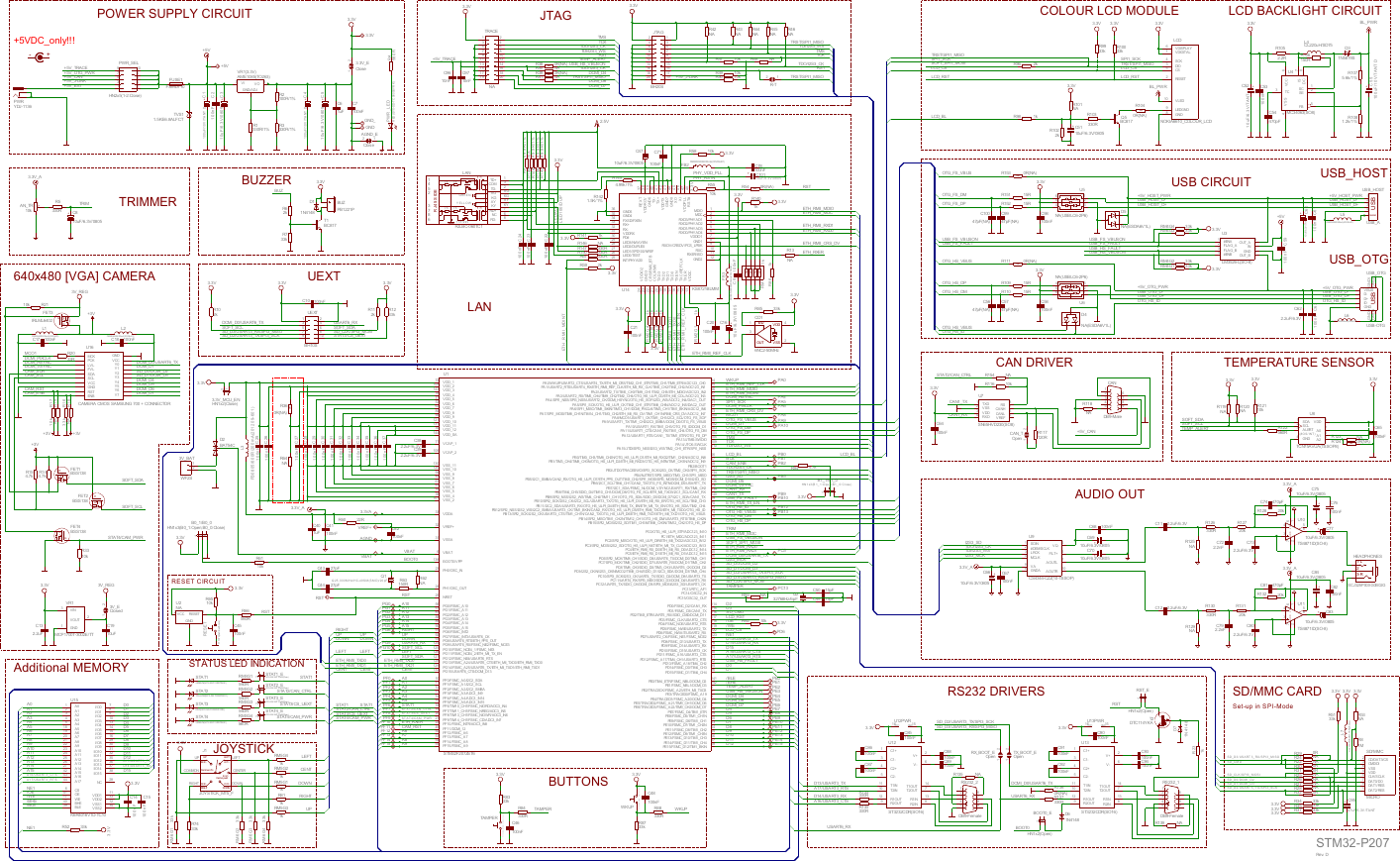 STM32 P207 DEVELOPMENT BOARD revd schematic