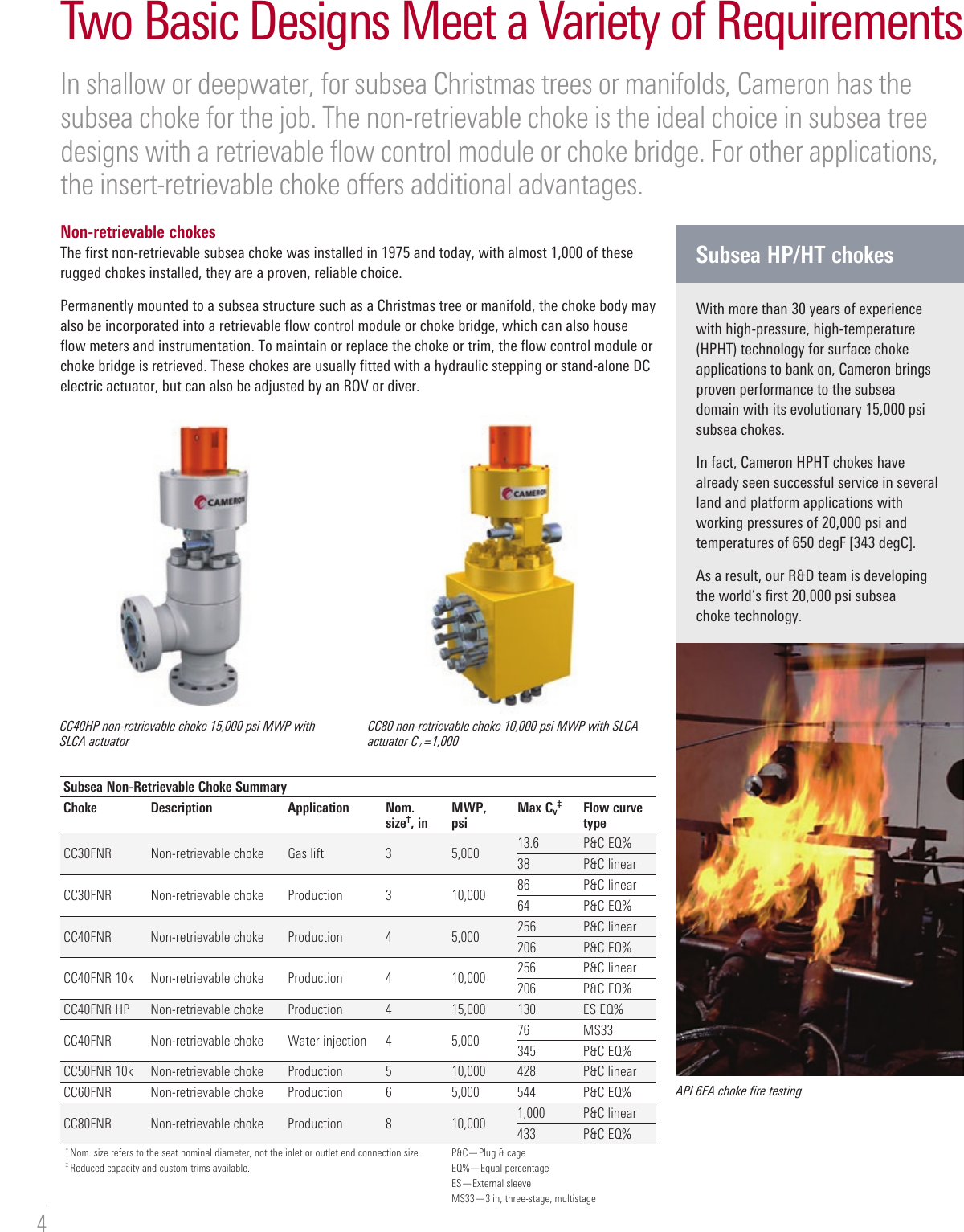 Subsea Chokes brochure