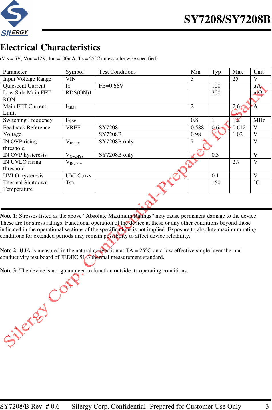 SY7208, SY7208B Datasheet. Www.s manuals.com. Silergy