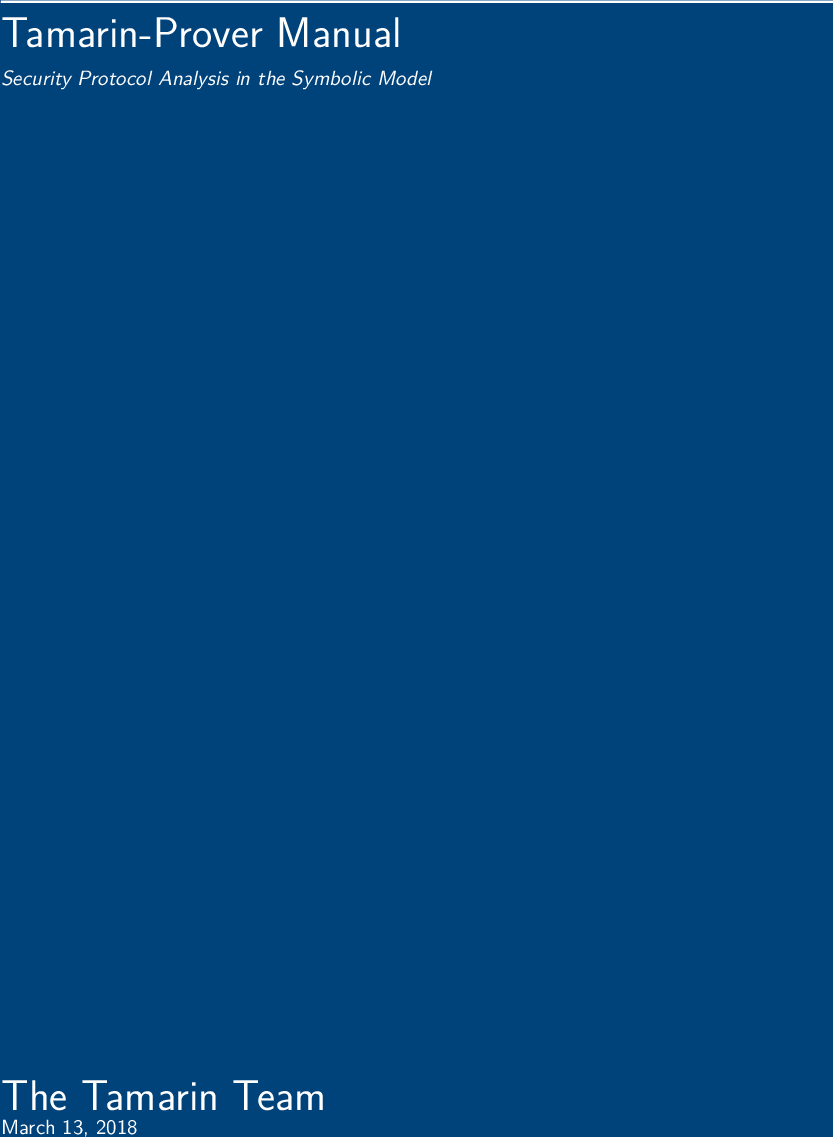 Tamarin manual