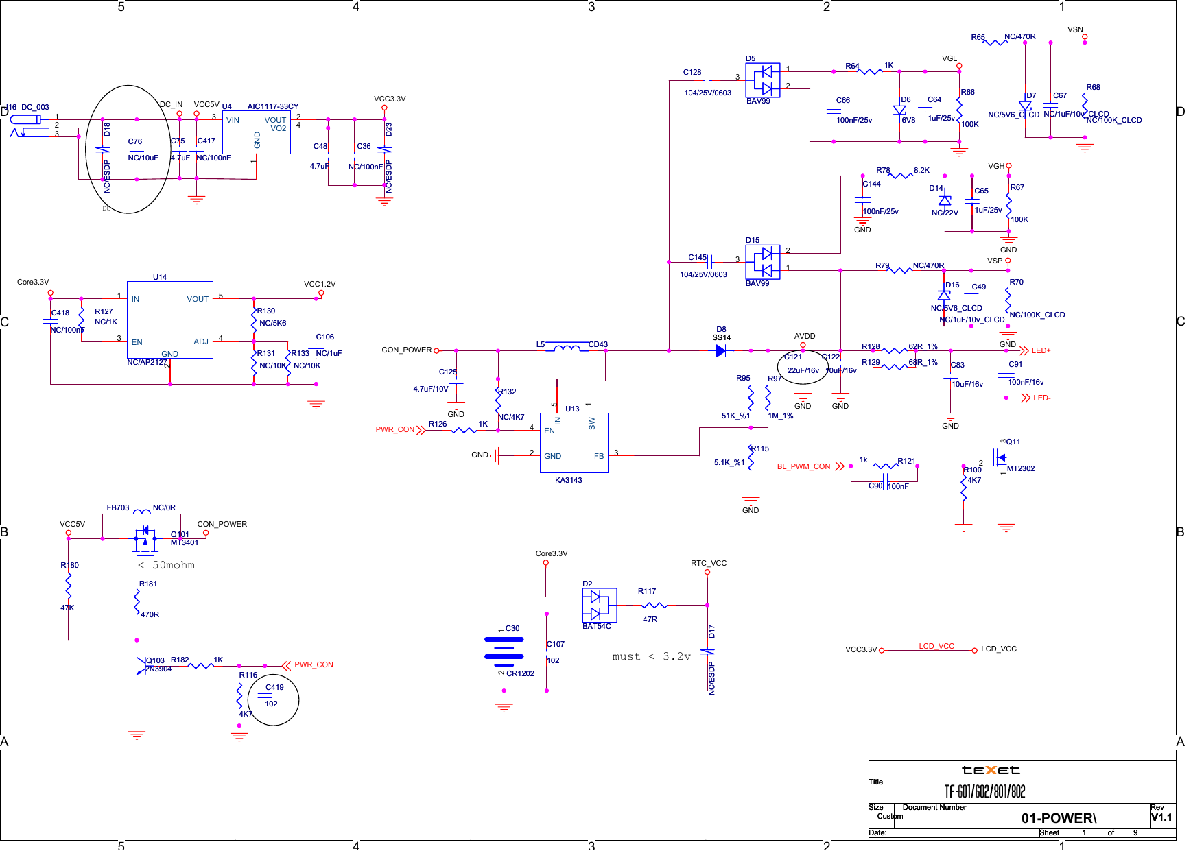 Texet TF 601, 602, 801, 802 Schematics. Www.s manuals.com. Schematics