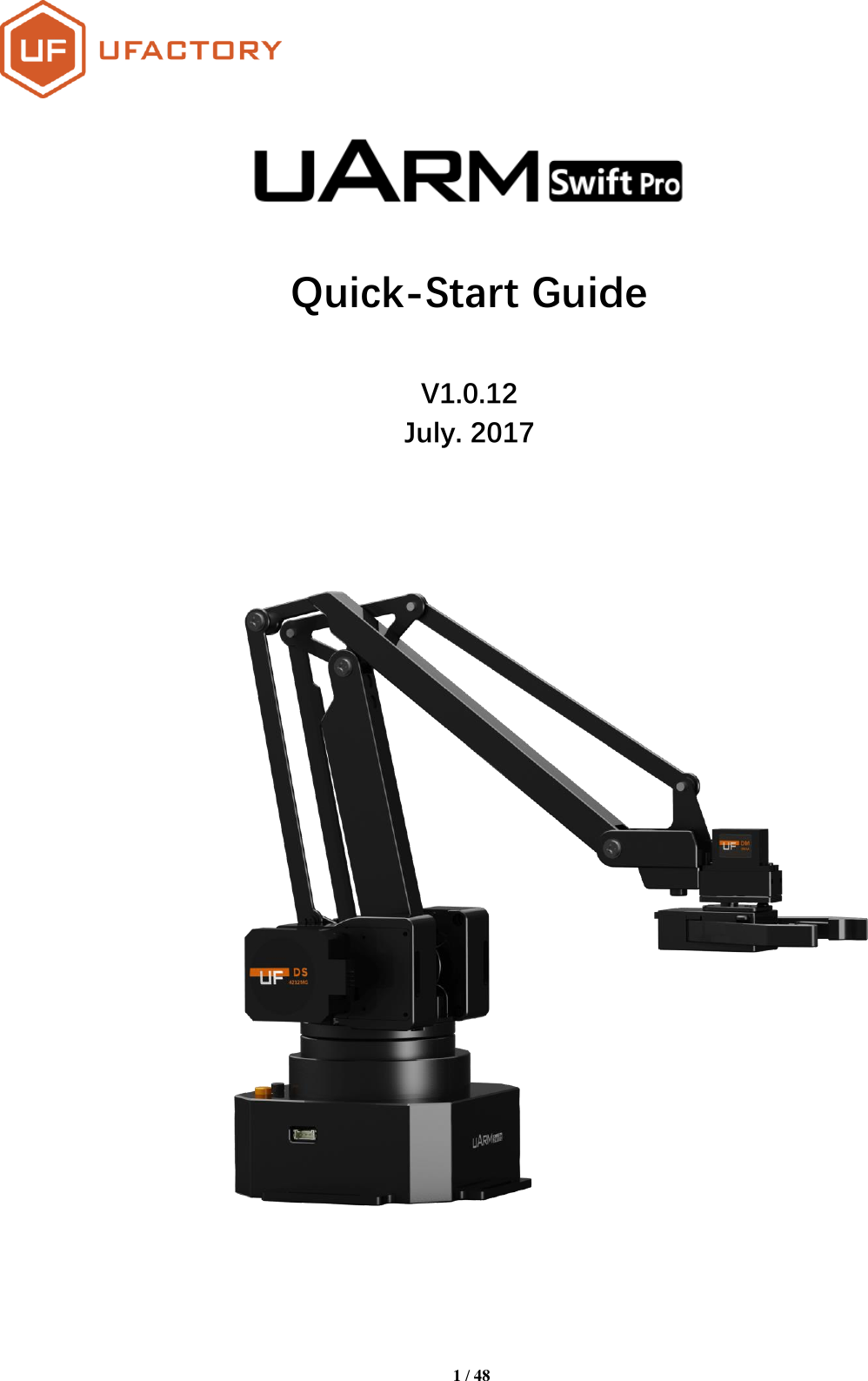 U Arm Swift Pro Quick Start Guide