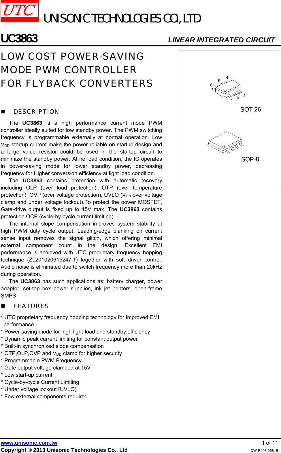 UC3863 Datasheet. Www.s manuals.com. 20130521 Utc