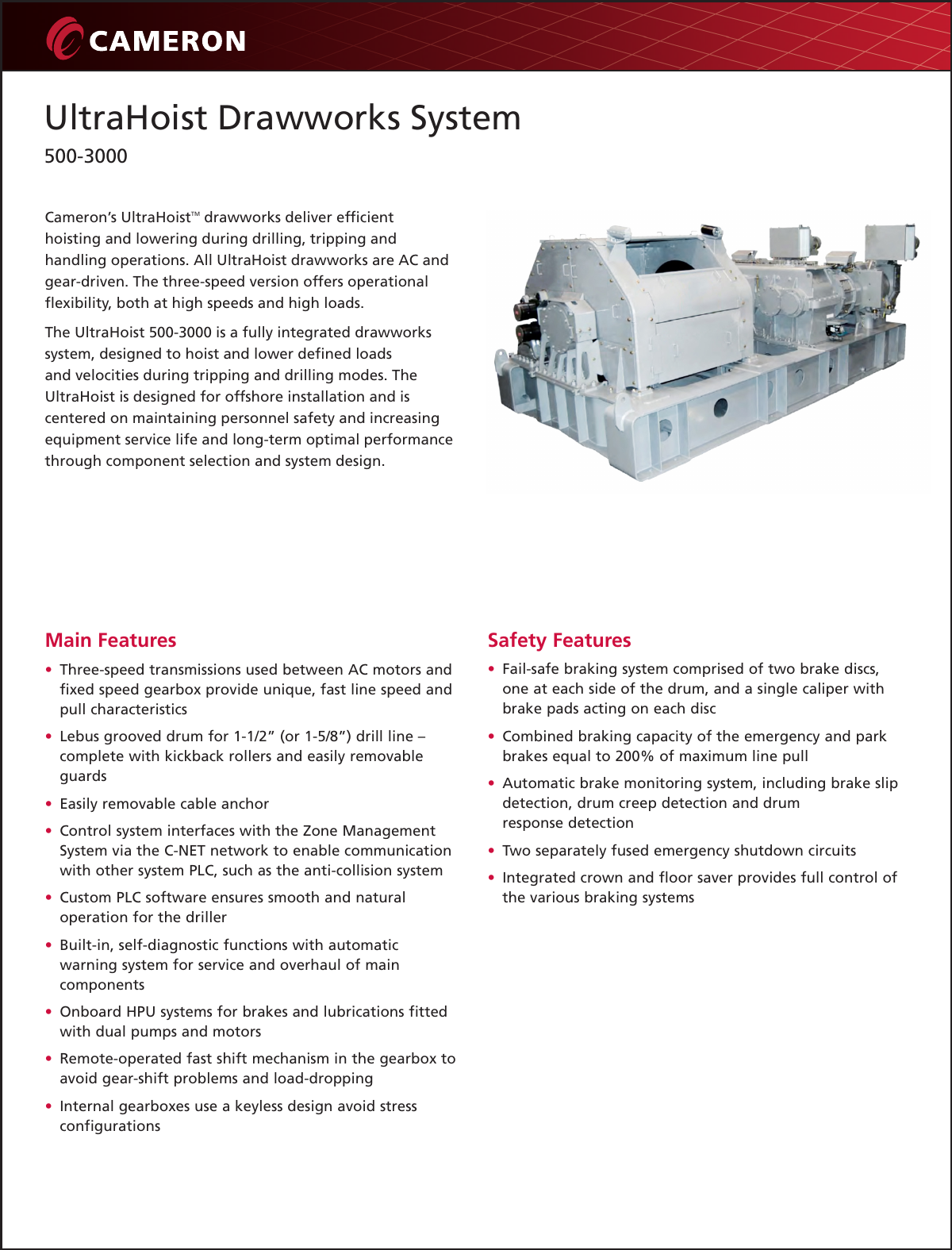 Ultra Hoist Drawworks System 500 3000 Flyer Ultrahoist