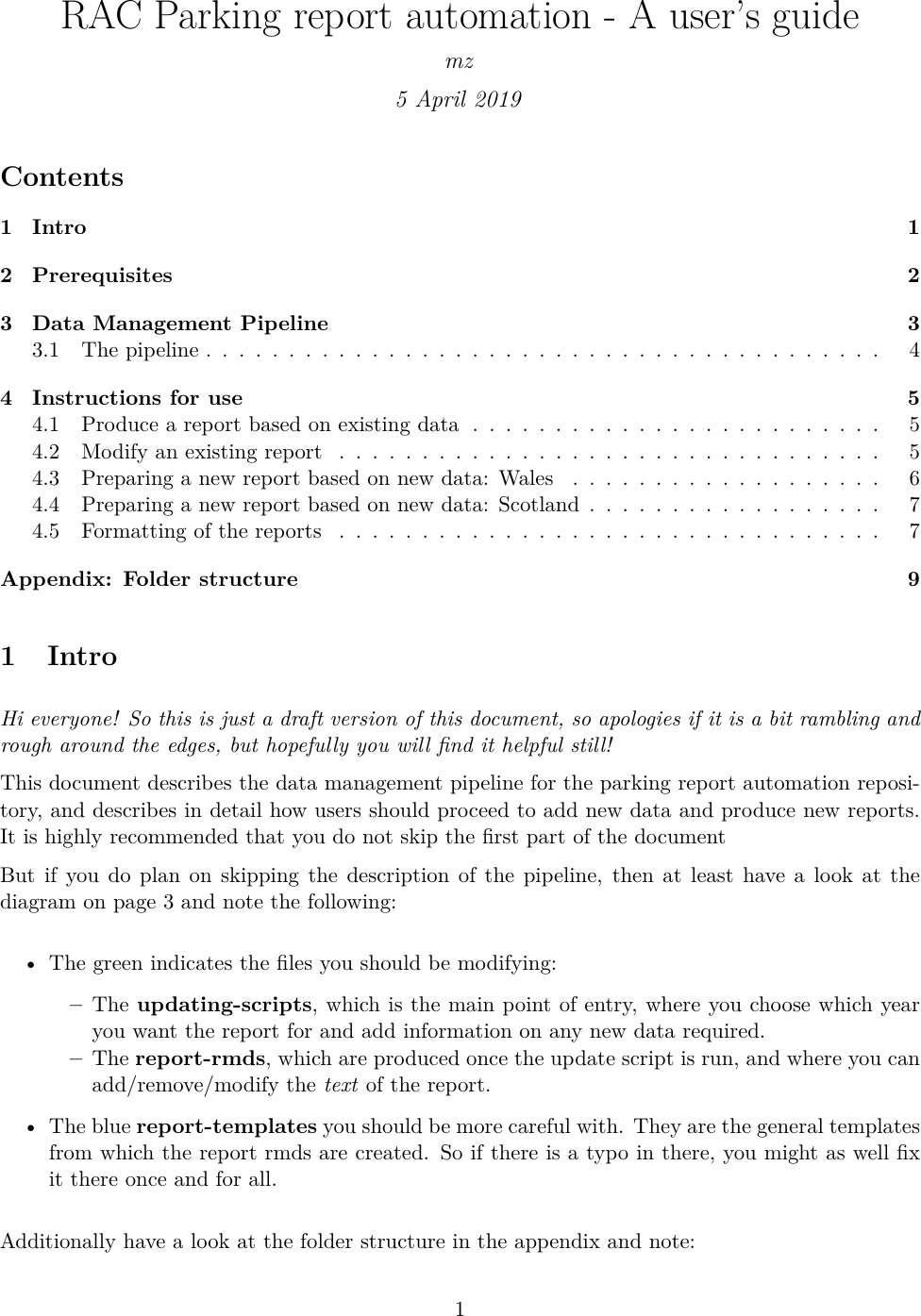 RAC Parking Report Automation A User's Guide User
