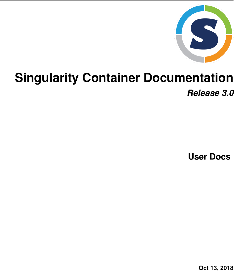 Singularity Container Ation User guide 3.0