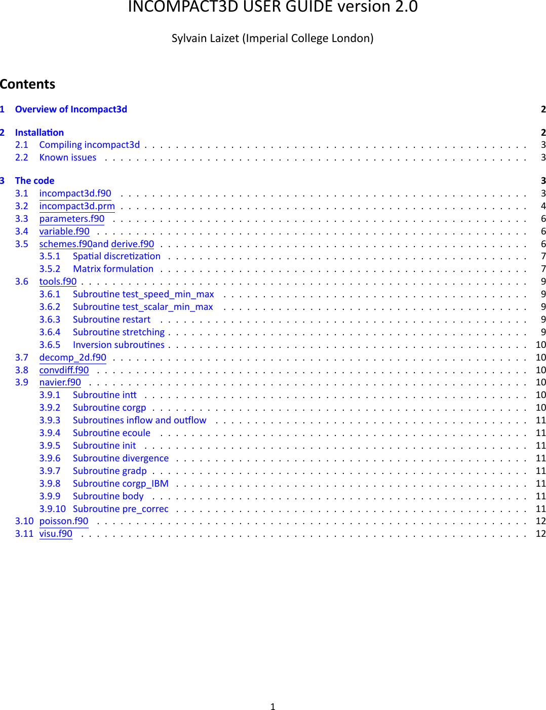 User Guide Incompact3d V2