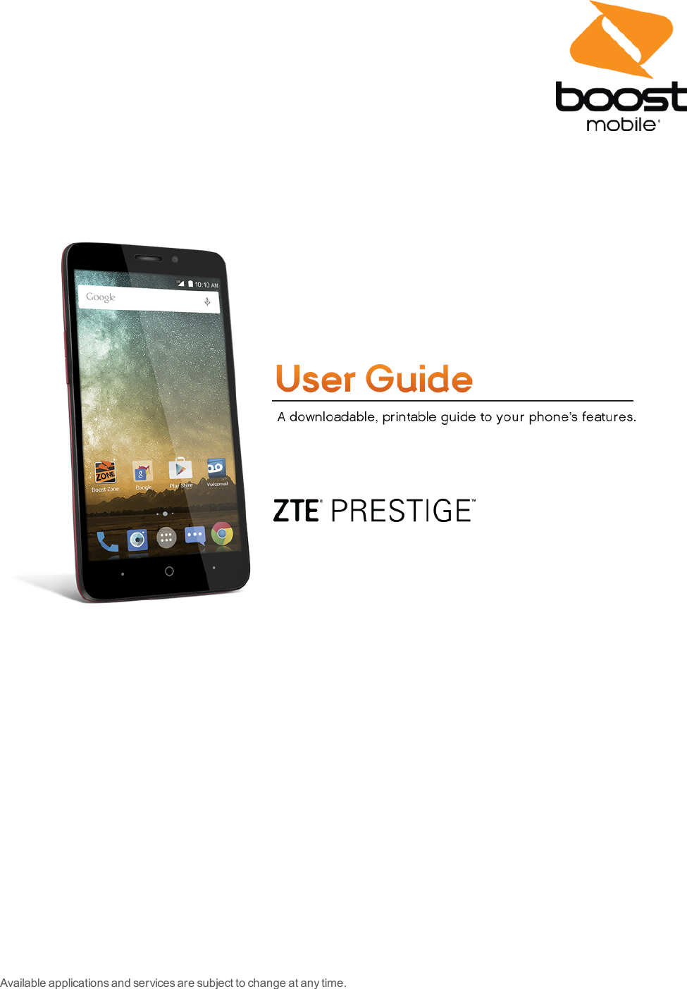 ZTE Prestige User Guide Manual Userguide Prestige English