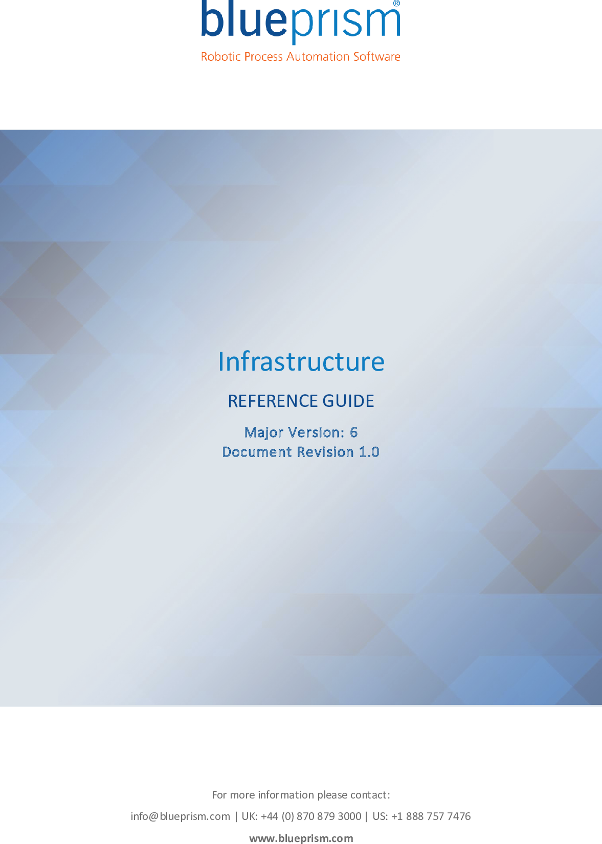 Infrastructure V6 Reference Guide