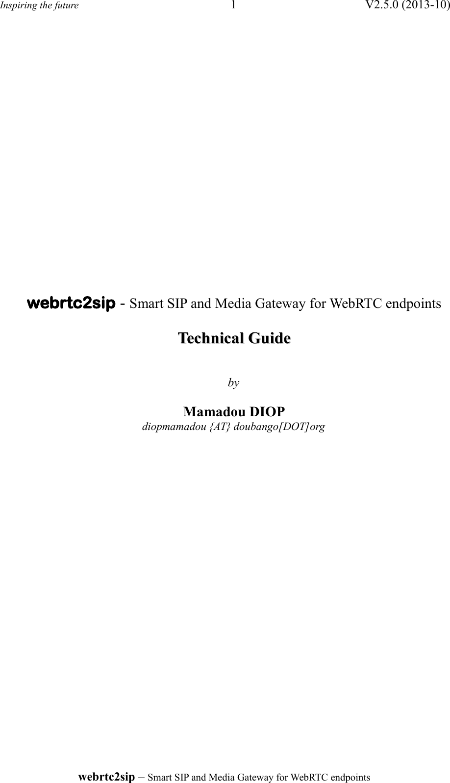 Webrtc2sip technical guide 1.0
