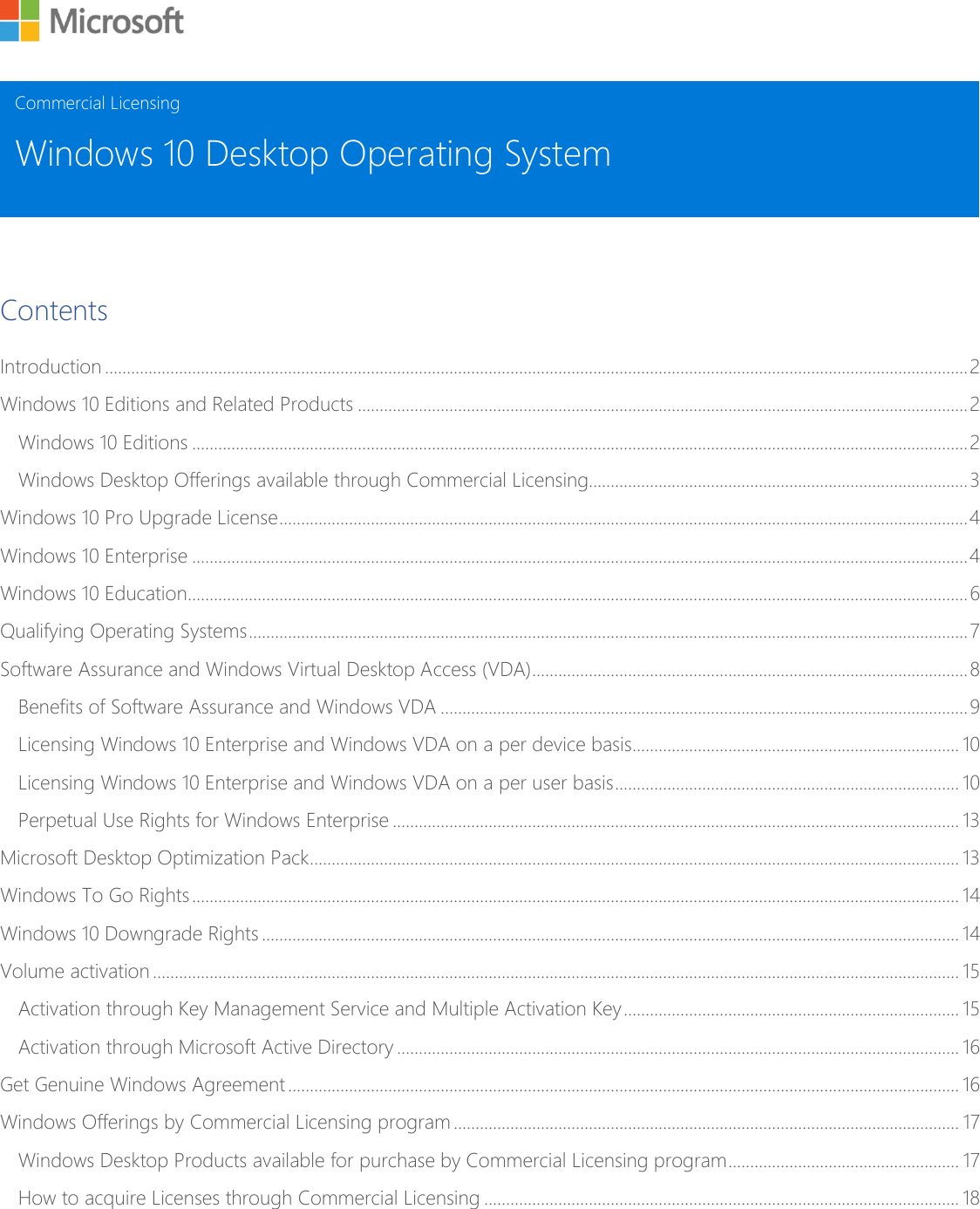 Windows 10 volume licensing guide