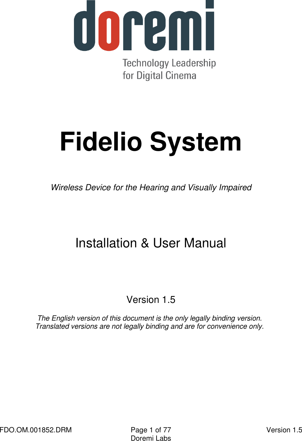 Dolby Laboratories FIDELIORX Fidelio RX is a wireless audio receiver ...