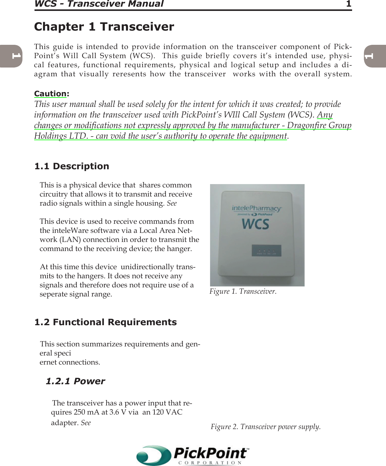 Dragonfire Group 0018423541 WCS Transceiver User Manual