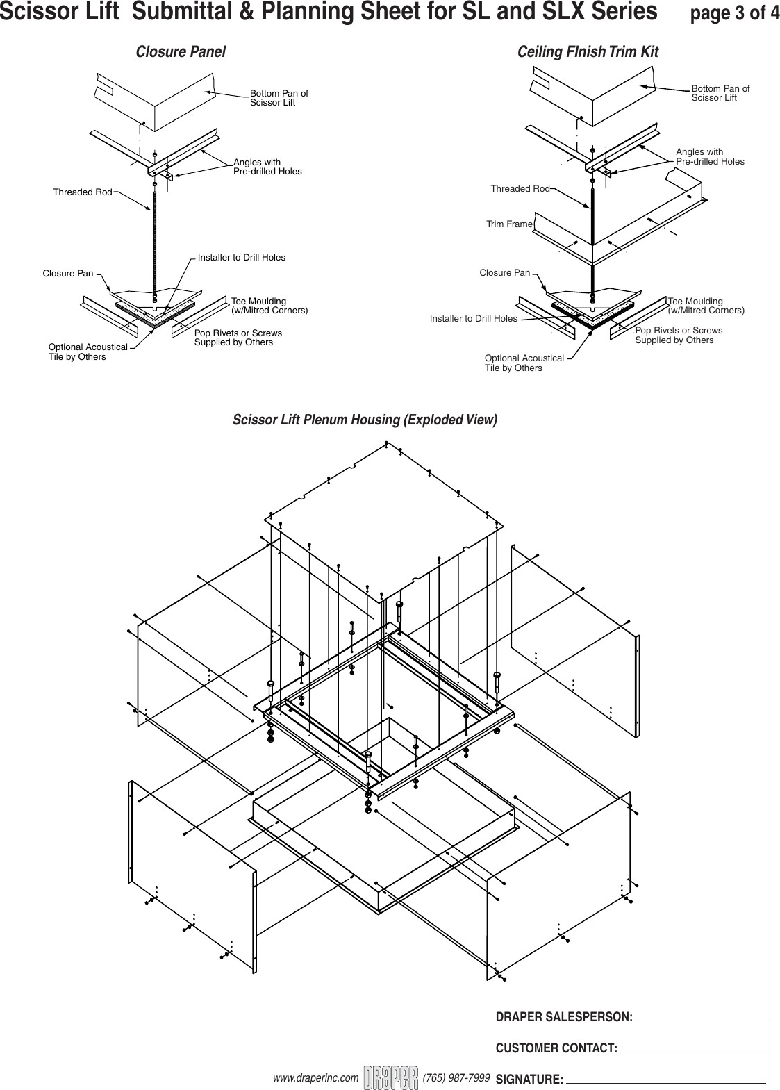 Draper Scissor Lift Submittal And Planning Sl10 Users Manual ...