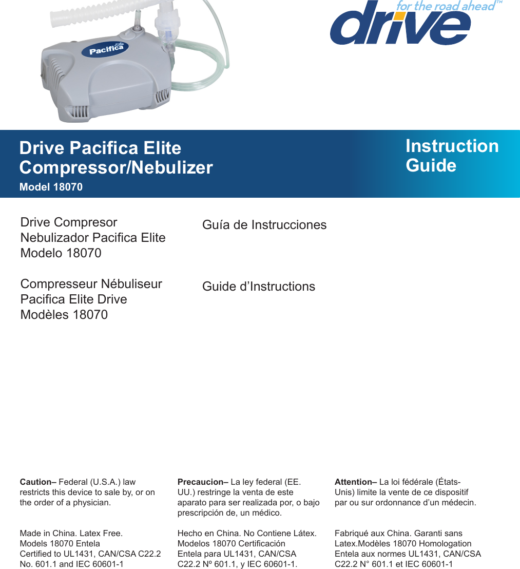 Drive Medical Design Respiratory Product 18070 Users Manual