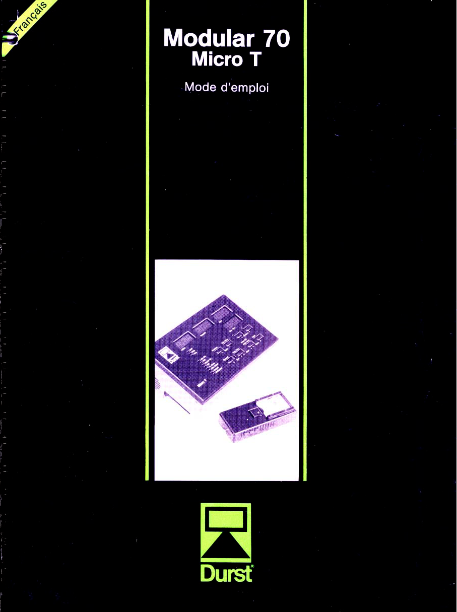Durst Modular 70 Micro T Manual FR