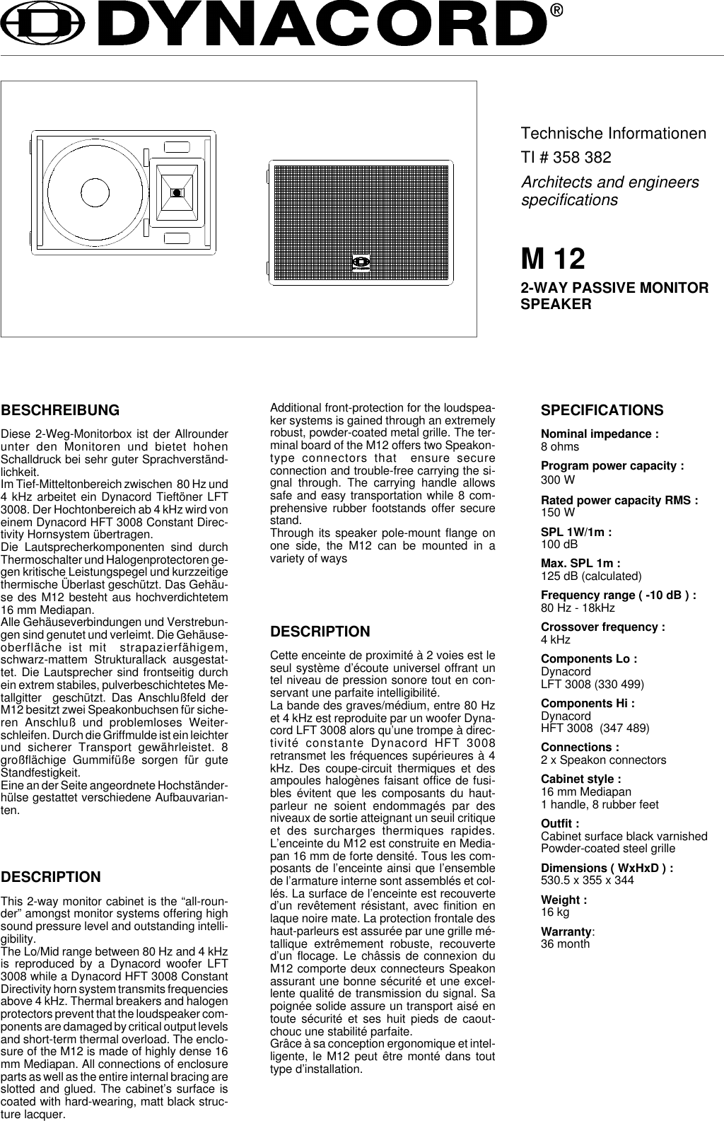 Dynacord M 12 Users Manual VENTURA dynacord-m-12-users-manual-ventura