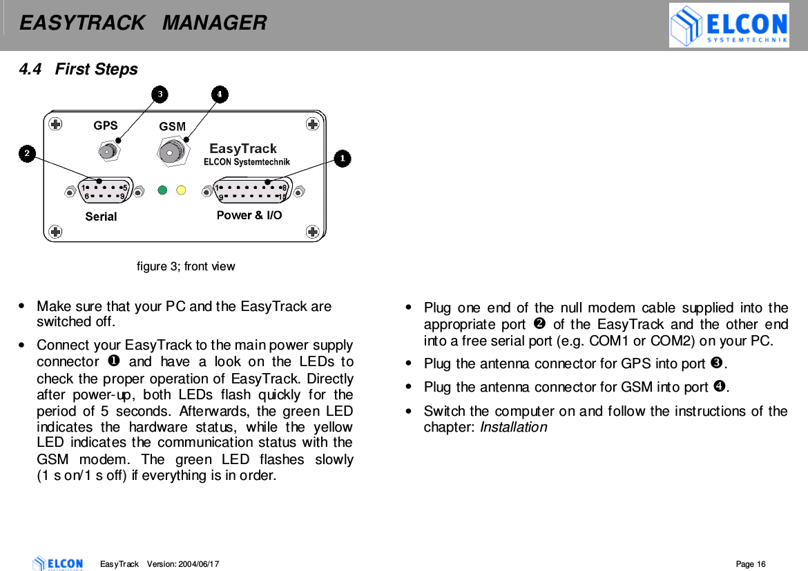 ELCON Systemtechnik 6618A EasyTrack 6618A User Manual UsersManual