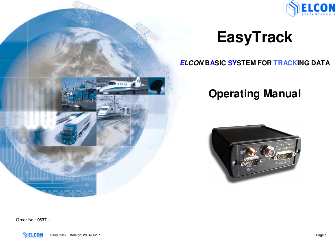 ELCON Systemtechnik 6618B EasyTrack 6618B User Manual Manual