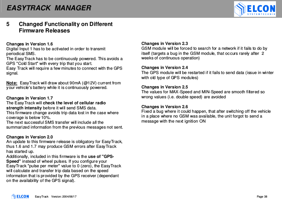 ELCON Systemtechnik 6618B EasyTrack 6618B User Manual Manual